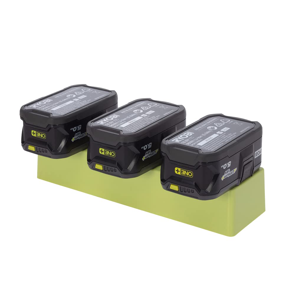 48 Tools Wall Storage Mount for Ryobi ONE+ 18V Batteries – Durable, Easy-to-Install Holder, Secures 3 Batteries, Ideal for Workshop & Garage Organisation