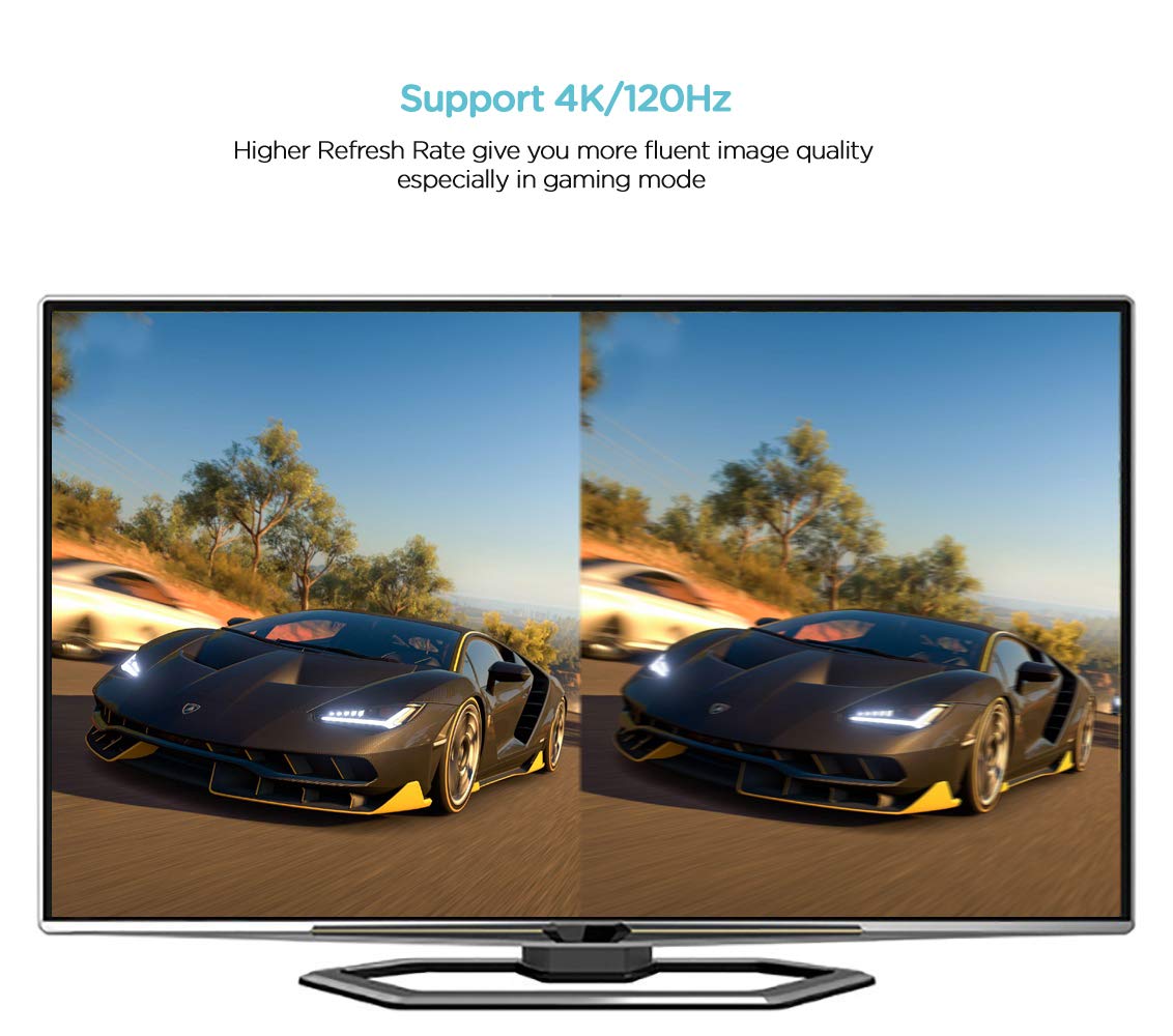 8K HDMI Cable 10ft KEYMOX HDMI 2.1 Cable, 48Gbps Ultra HD High Speed, Support 4K@120Hz & 8K@60Hz, Dynamic HDR,eARC/Ethernet, Compatible with Apple TV,Nintendo Switch,Roku,Xbox Series X/S,PS5,Blu-ray
