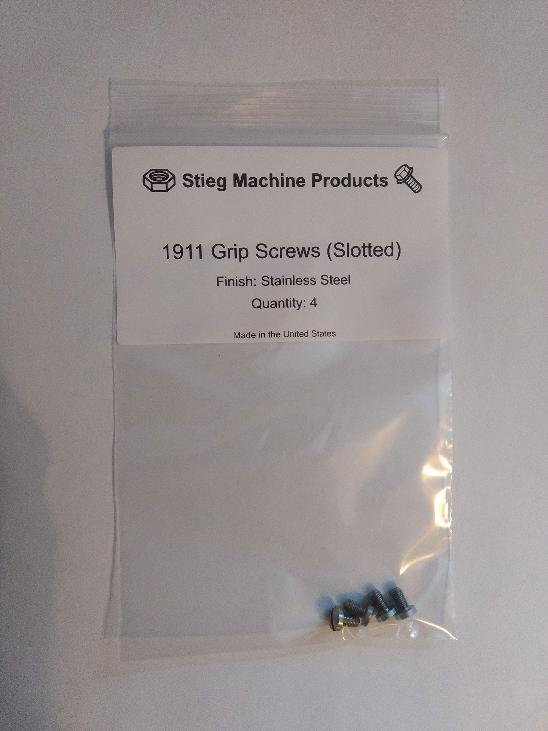 1911 Grip Screws (Slotted), Stainless Steel, Made in The United StatesF
