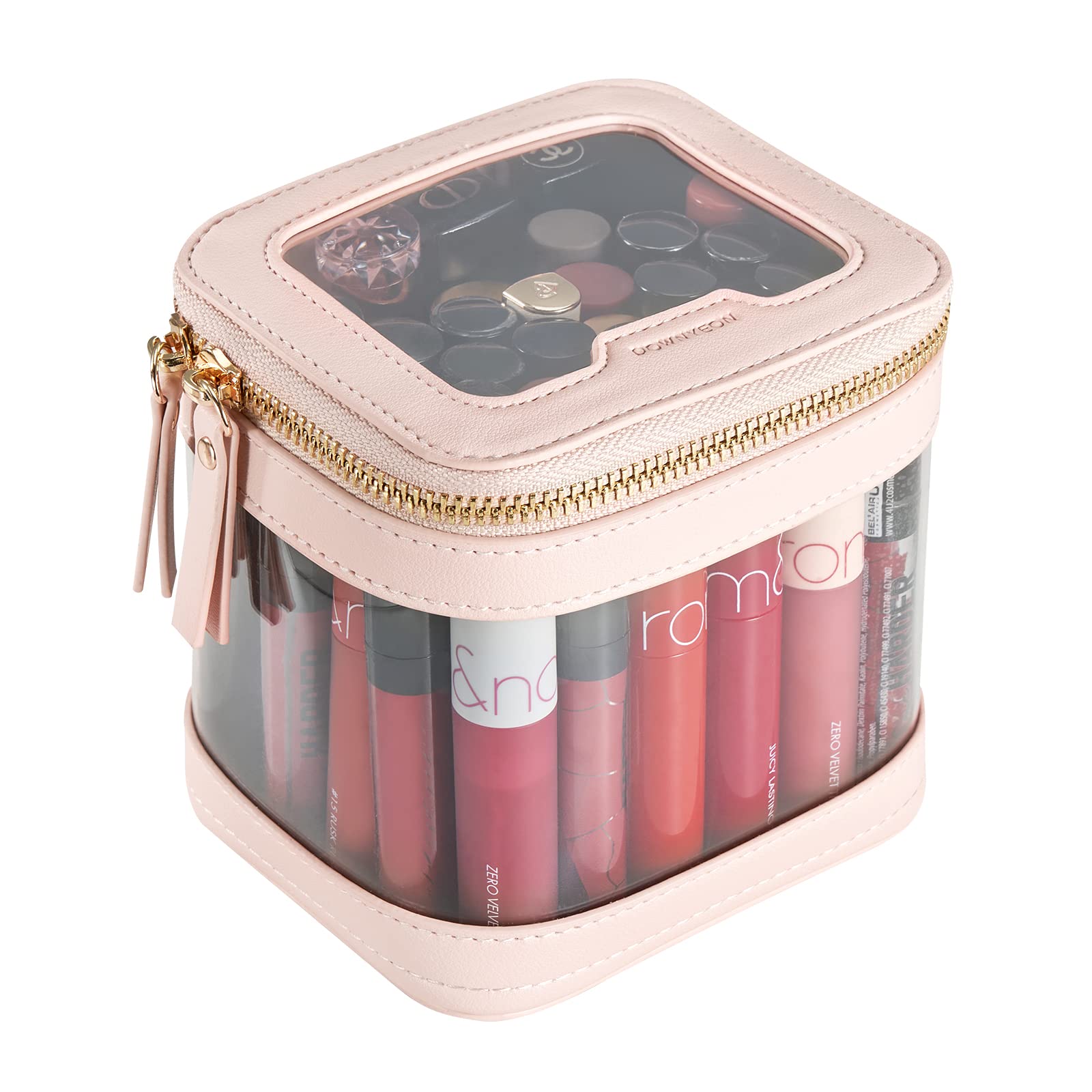 BEGIN MAGIC Clear Makeup Case Small Cosmetic Bag Lipstick Organizer Bag Waterproof Portable Transparent Storage Makeup Train Case Toiletry Bag