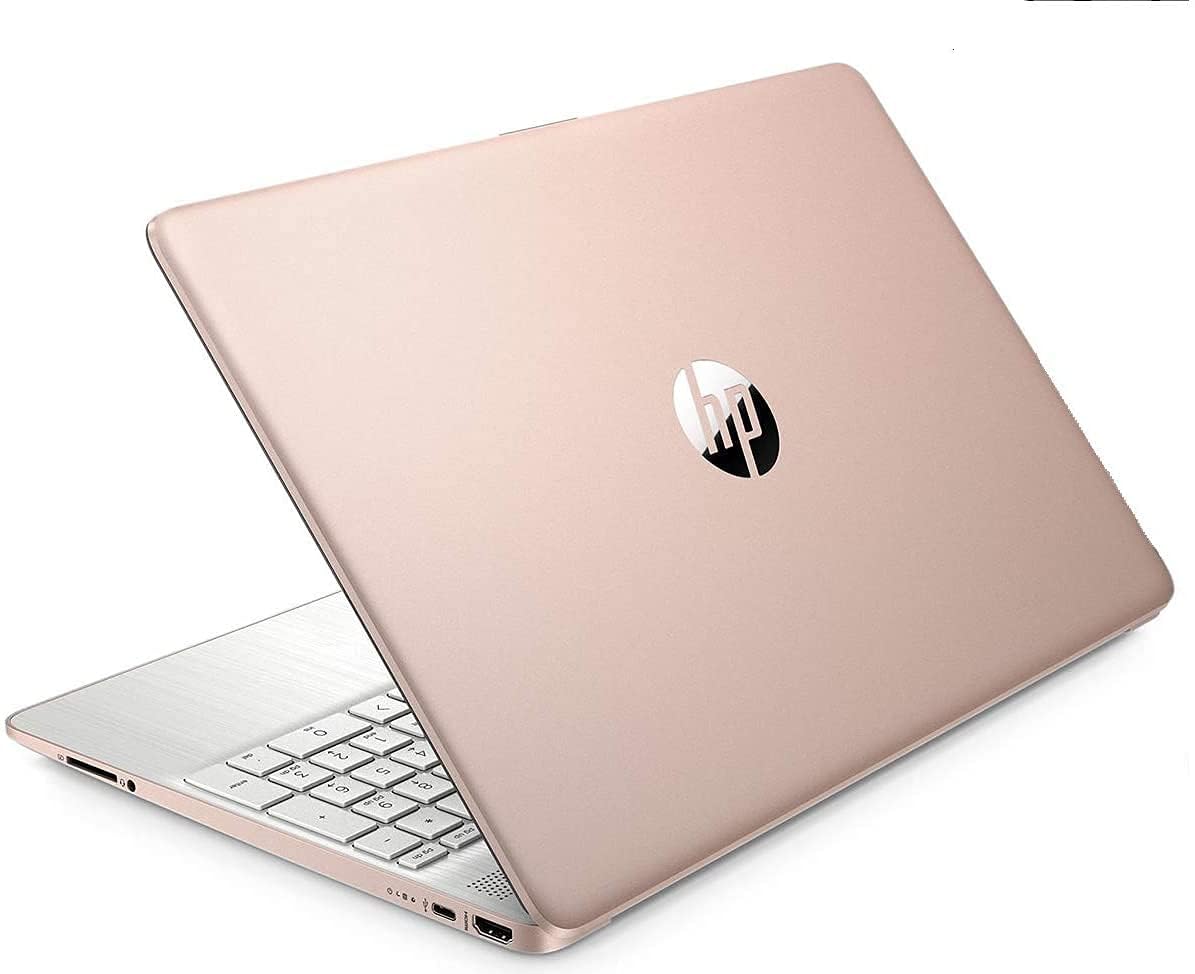 HP 2021 Pavilion 15 15.6" HD Laptop Computer, AMD Athlon Silver 3050U (Beats i3-7100U), 4GB DDR4, 128GB SSD, Webcam, USB-C, HDMI, 1 Year of Microsoft 365, Windows 10 S, Rose Gold, TiTac Accessory