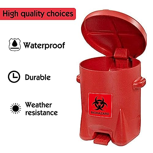 12 Pack Biohazard Stickers Sign Biohazard Warning Labels 4Inch Universal Biohazard Symbol Vinyl Waterproof Hazardous Materials Warning Stickers for Labs, Hospitals and Industrial Use