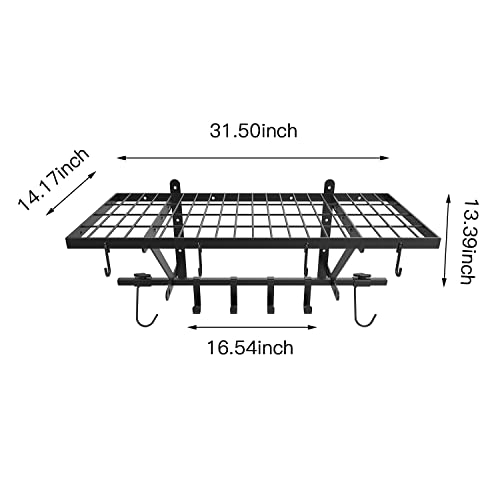 2-Pack Garage Storage Kit, Floating Garage Shelves with Bike Hanger, Wall Shelf Garage Storage Rack,Loads 500 lbs Wall Shelf Garage Storage Rack,Sturdy Garage Organizer Wall Mount Shelves