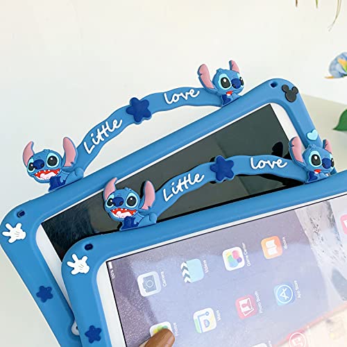 Case for iPad 8th / 7th Generation (2020/2019), iPad 10.2 Case for Kids,Stitch Cute Cartoon Case with Fold Stand Ultra Soft Slim Silica Shockproof Cover for Girls Boys
