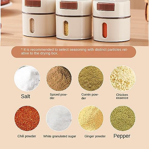 2023 new 6-piece magnetic suction spice box set combination of spice bottles wall-mounted household spice jar kitchen seasoning quantitative salt shaker