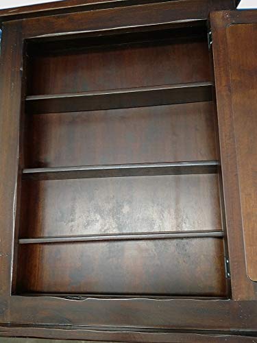 24" W x 30" H Rustic Mission Medicine Cabinet/Surface Mount/Dark Finish/Handmade
