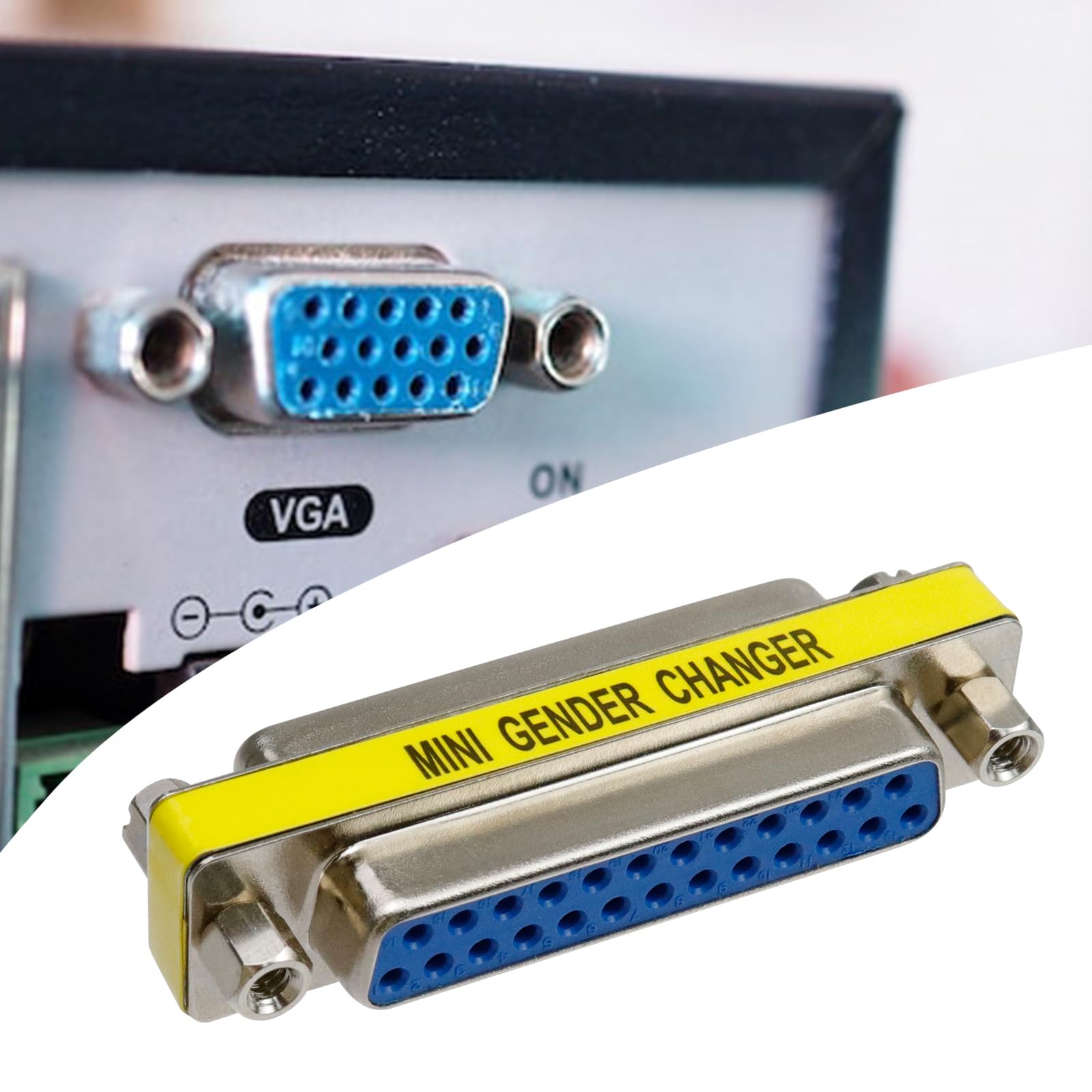 Antrader 4-Pack DB25 25 Pin Serial Port Female to Female Mini Gender Changer Coupler Adapter RS232 Connector