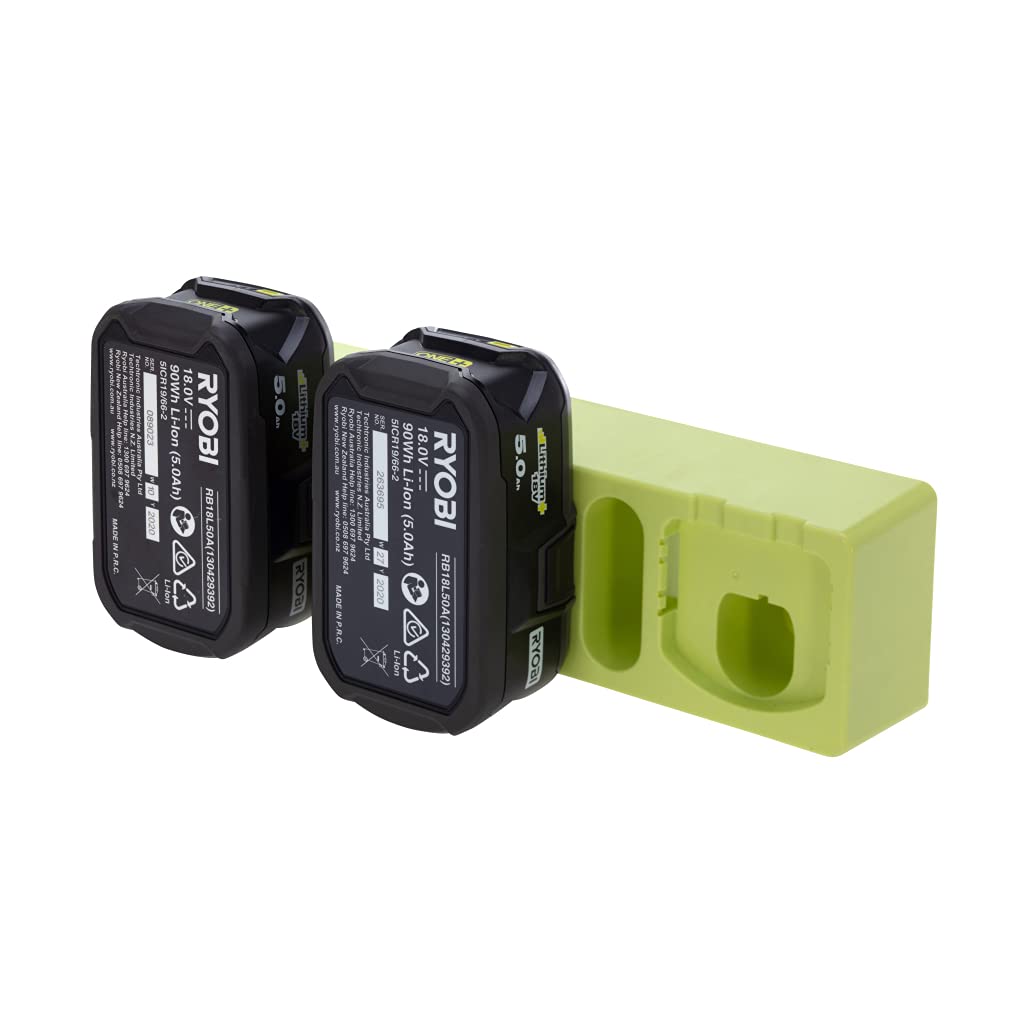48 Tools Wall Storage Mount for Ryobi ONE+ 18V Batteries – Durable, Easy-to-Install Holder, Secures 3 Batteries, Ideal for Workshop & Garage Organisation