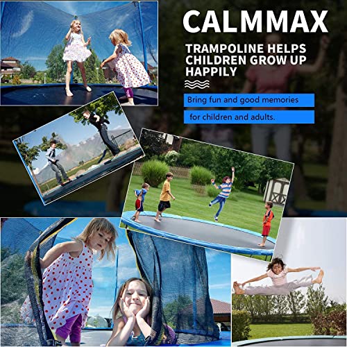 CalmMax Trampoline 12FT Jump Recreational Trampolines with Enclosure Net - ASTM Approved - Combo Bounce Outdoor Trampoline for Kids Family Happy Time