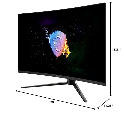 MSI AG321CQR, 32" Gaming Monitor, 2560 x 1440 (QHD), VA, 165Hz, FreeSync Premium, HDR Ready HDMI, Displayport, Tilt, Swivel, Height Adjustable,Pivot