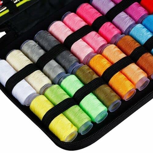 99 Pcs Sewing Kit Premium Sewing Supplies Case Portable Travel Home Needle Thread with Thread,Threader Needle,Tape Measure, Scissor, Thimble