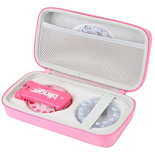 co2CREA Hard Case Replacement for Blinger Ultimate Set Glam Collection Refill Gems Bedazzler Kit with Rhinestones Hair Gems Nail Jewels, Pink Case