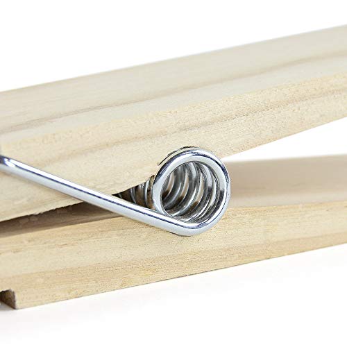 9 Inch, Giant Clothespins, Jumbo Wood Clips for DIY Craft, Bathroom or Laundry Room Decoration, 2 PCS