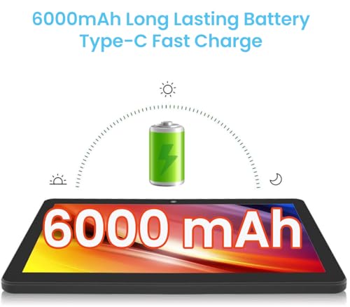 2024 Tablet Android Tablet Octa-Core Processor 64GB Storage 1TB Expandable, 2+8MP Dual Camera, Tablets PC