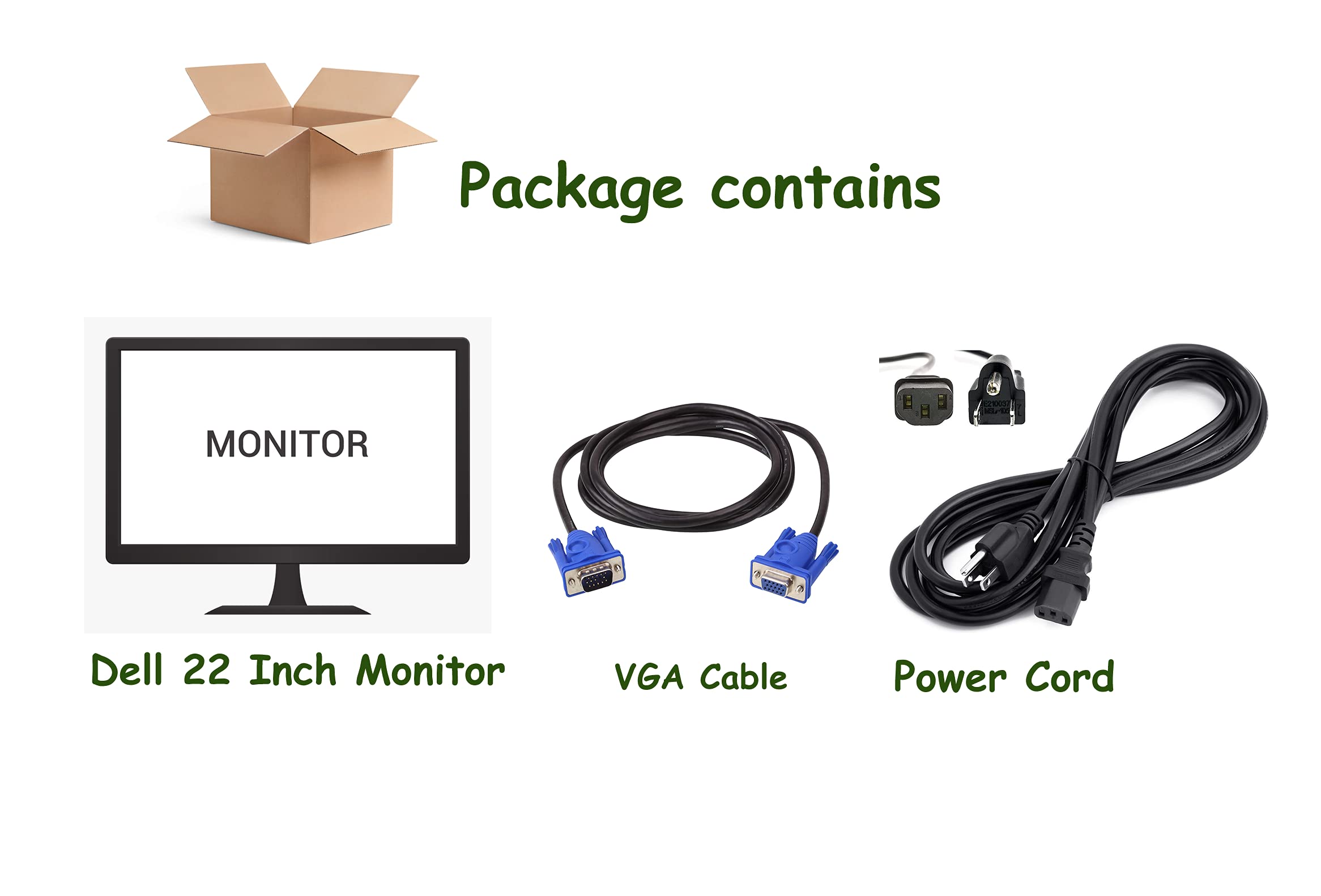 Dell P2212HB Full HD 22 inch LED Backlit Monitor, 1080p at 60 Hz, VGA & DVI, USB 2.0 Downstream, USB 2.0 Upstream, 16.7 Million Colors, 178 Degree Viewing Angle, 60/80 Refresh Rate (Renewed)