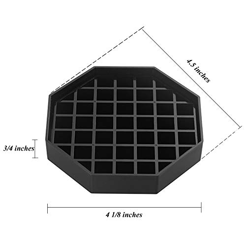 Caspian 4.5" Drip Trays Octagon Coffee/Tea/Wine Plastic Tray with Honeycomb Lattice, 4 Pieces