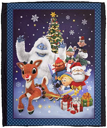 Design Blankets Ruldo The Red Nosed Reindee Christmas Fleece Blanket – Sherpa Blanket – Woven Blanket Gift Family Awesome On Birthday, Christmas Cozy Plush Fleece Blanket 50x60 White