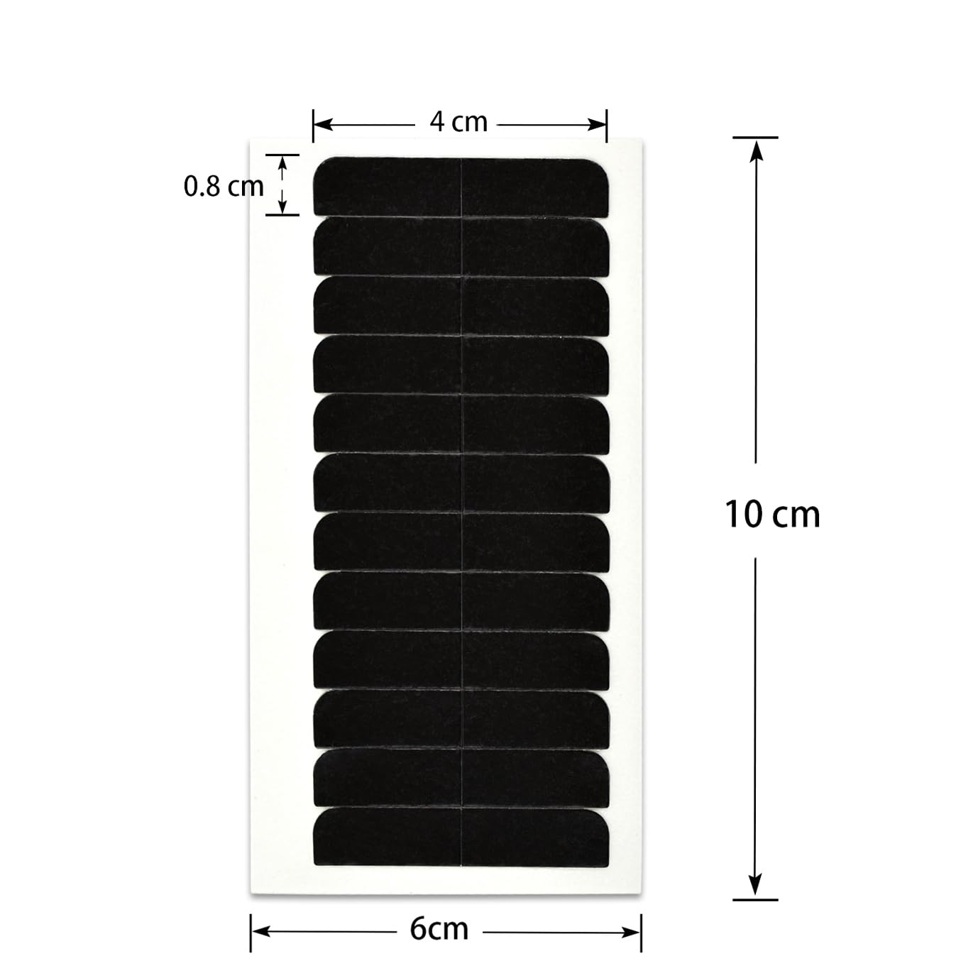 180 Pcs Hair Extension Tape Tabs Double Sided Tape in Tape Replacement Tapes Hair Tape for Hair Extensions (4 x 0.8 cm, Black)