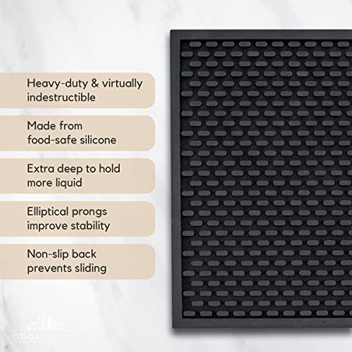 A Bar Above Heavy Duty Bar Mat β Food-Safe Silicone Mat β Bar Mats for Countertop - Commercial Strength Bartender Accessories Dish Drying Mat for Kitchen Counter - Barista Accessories