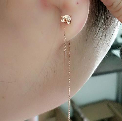 14K Gold Earring Backs - 4 Piece Replacement Earring Backs for Stud Ear Rings 2 Pairs