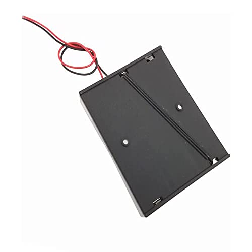 AIMPGSTL 18650 Battery Holder Bundle with Wire,4PCS 18650 Battery Holder Case 3.7V, 4 x 3.7V Series DIY Battery Storage Boxes, 4 Slots Black Plastic Batteries Case for 18650 Battery