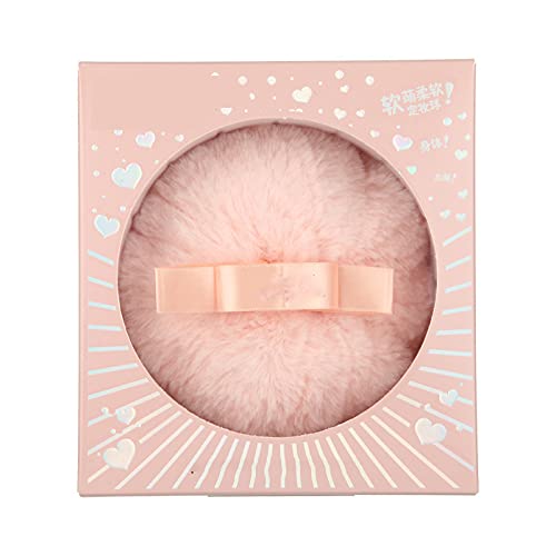 Eugeneq Highlighter with Cute Peach Shaped Plush Puff Body Face Highlighting Powder Multi-Use Cosmetic-High-gloss Beauty Powder with Glitter