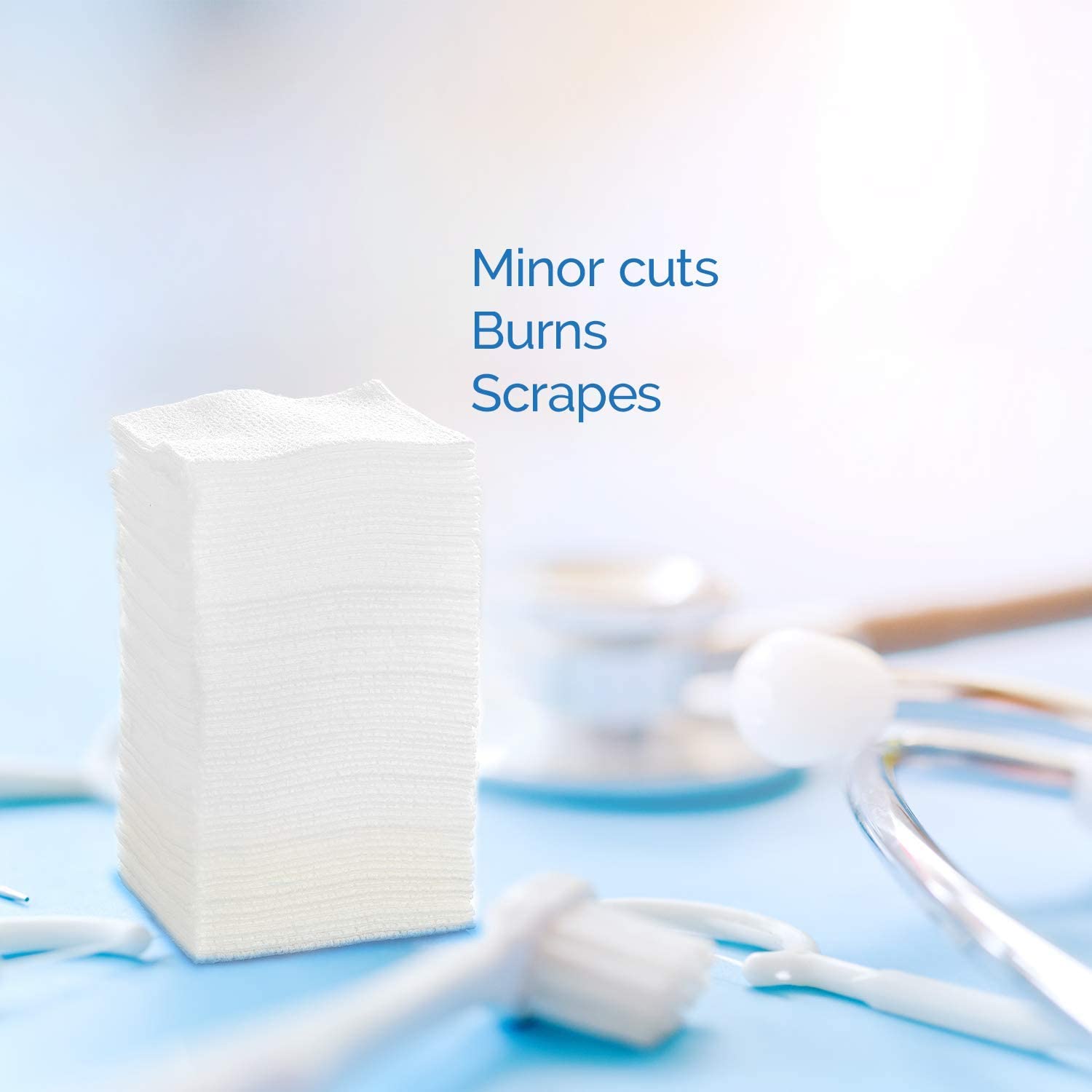 1000 Gauze Pads 2x2,JMU Sponge Non Woven 4-Ply Non-Sterile Dental Pads All Purpose Gauze