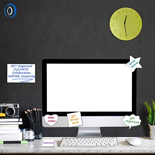 Dry Erase Sticky Notes . 4×6 inches 5- Pack, Very Convenient Reminders, Labels, and Decals,Never Buy Paper Notes Again, Its Eco-Friendly!
