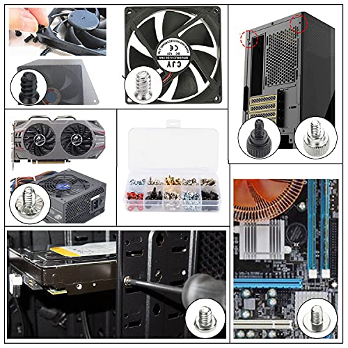 228PCS Personal Computer Screw,Pc Case Screws,Motherboard Standoffs for Hard Drive Pc Case Motherboard Fan Power Graphics