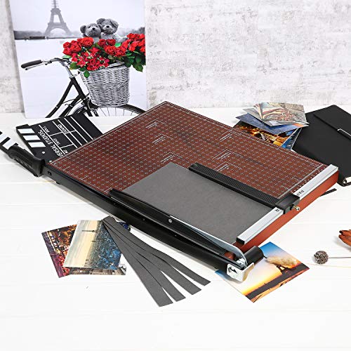 A2-B7 Paper Trimmer Paper Cutter Heavy Duty Trimmer Gridded Paper Photo Guillotine Craft Machine 18 inch Cut Length 12 Sheets Capacity for Office Home Use