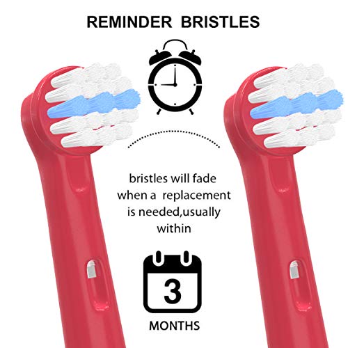 WuYan 8pcs Kid's Toothbrush Head, Children Replacement Brush Heads for Braun Electric Rechargeable Toothbrush Compatible Professional Care, Advanced Power