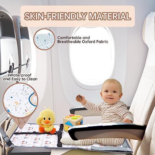 Airplane Seat Extender for Kids, Portable Toddler Airplane Bed, Baby Airplane Hammock Travel Essentials for Kids, 31.1x17.3in Foldable, Comfortable, Waterproof, Durable and Safe