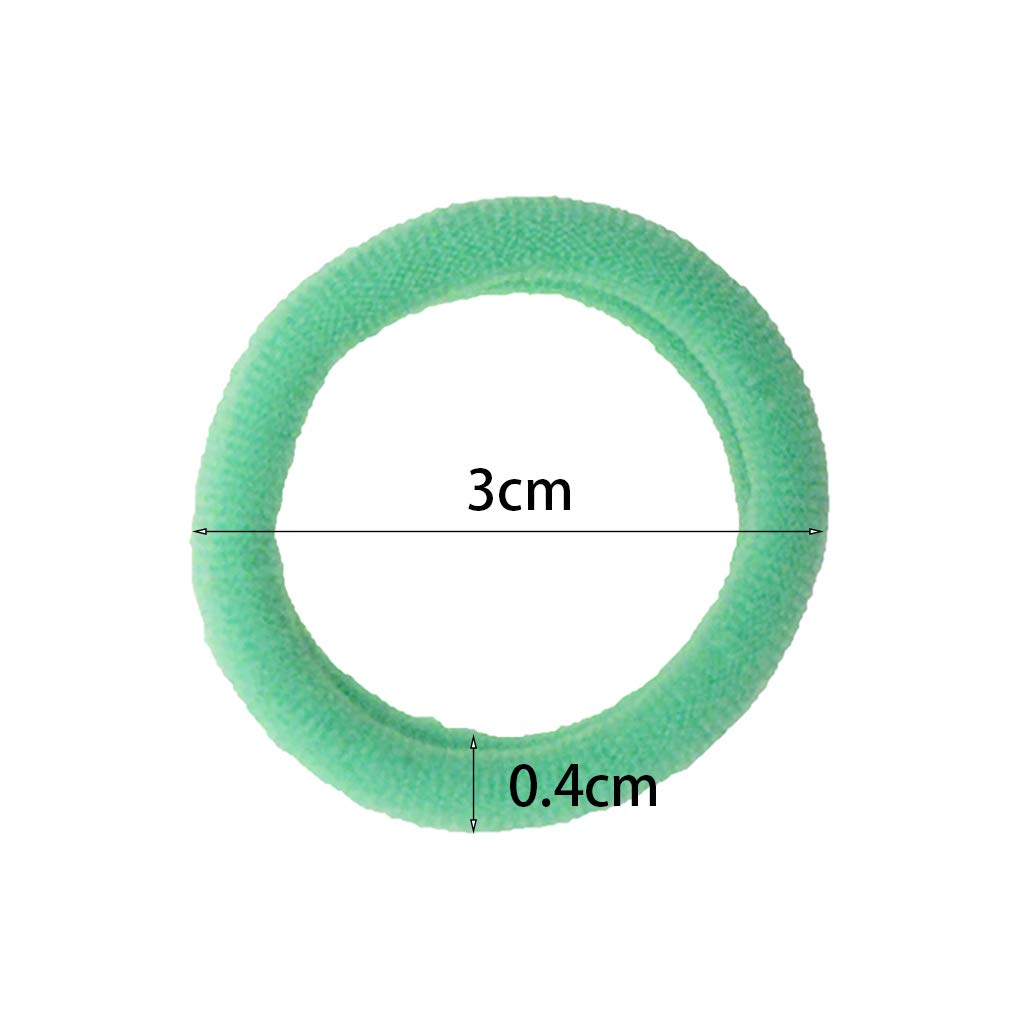 200 Pack Candy Color Girls' Elastics Hair Ties Seamless Ponytail Holder