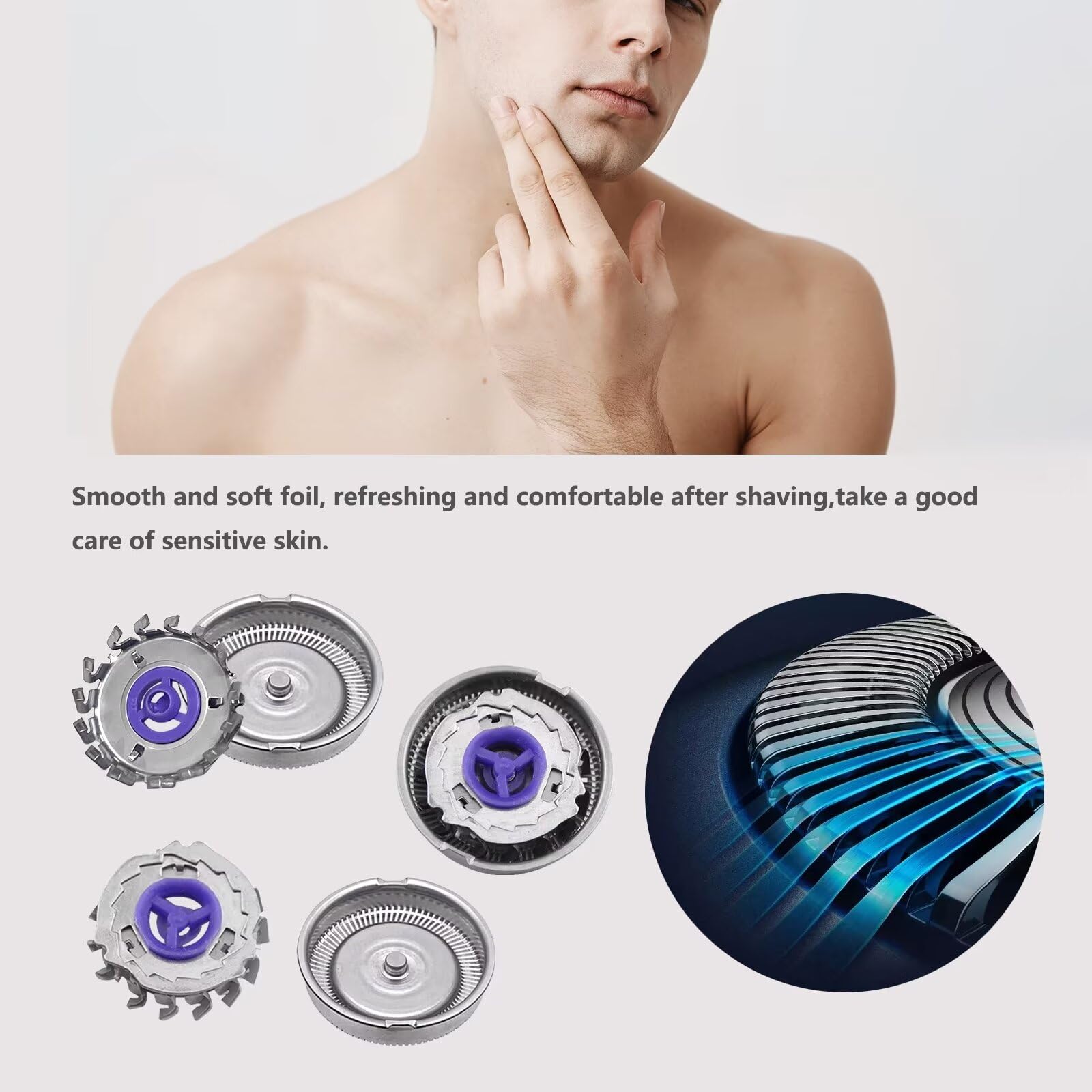 3 Pcs Replacement Shaver Head Shaver Blade for Philips Norelco Hq56 Hq55 Plus Hq4 Hq3 6948XL