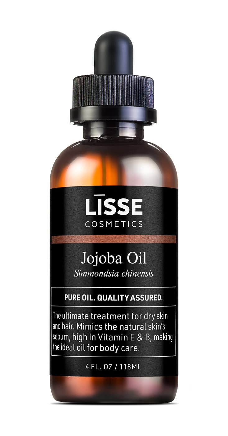 Lisse 100% Pure Jojoba Oil – Cosmetic/Therapeutic Grade– Batch Tested and Verified – Premium Quality you can Trust (4 oz)