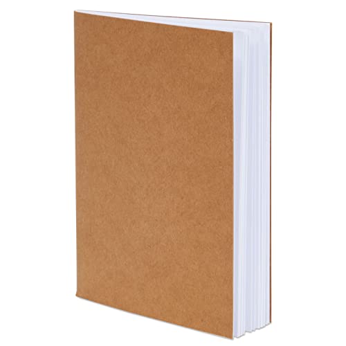 48 Pack Mini Blank Notebooks Bulk, Unlined Kraft Paper Sketchbook Journals for Kids, Students, Drawing, Writing (4.3 x 5.6 In, 24 Sheets Each)