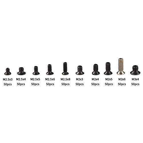 500Pcs M2 M2.5 M3 for Laptop Notebook for Computer Screw Assortment Kit Using for IBM for HP for Dell SCRW-214800
