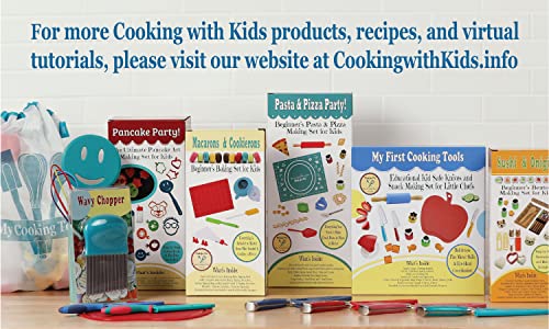 Cooking with Kids - My First Chef's Knife for Kids - (Royal/Navy) w/Protective Safety Sheath - German Stainless Steel - Curved Finger Shield/Children