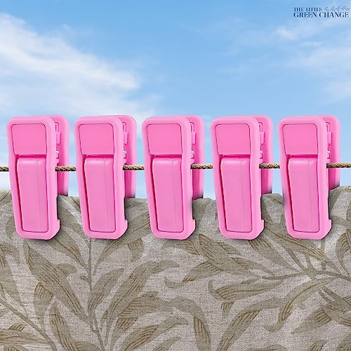 20Pcs Baby Hangers Clips - Hanger Clips for Kids Hangers Plastic with Clips - Pant Clips Pink Baby Clips - Slim Line Finger Clips for Crafts - Small Clothes Clips for Hangers with Clips Plastic