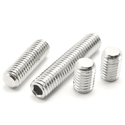 #2-56 UNC Flat Point Set Screws Hex Socket Grub Screws Pack of 100-Pieces (#2-56 x 3/16")
