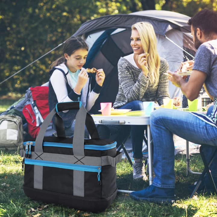 ABCCAMPING Camping Cooler Bag, Soft Sided Cooler, 50-Can Insulated Lunch Cooler Bag, Leak Proof Soft Cooler Bag Cooler Bag, Keep 24 Hours for Camping, Fishing, Hiking, Picnicking, Beach