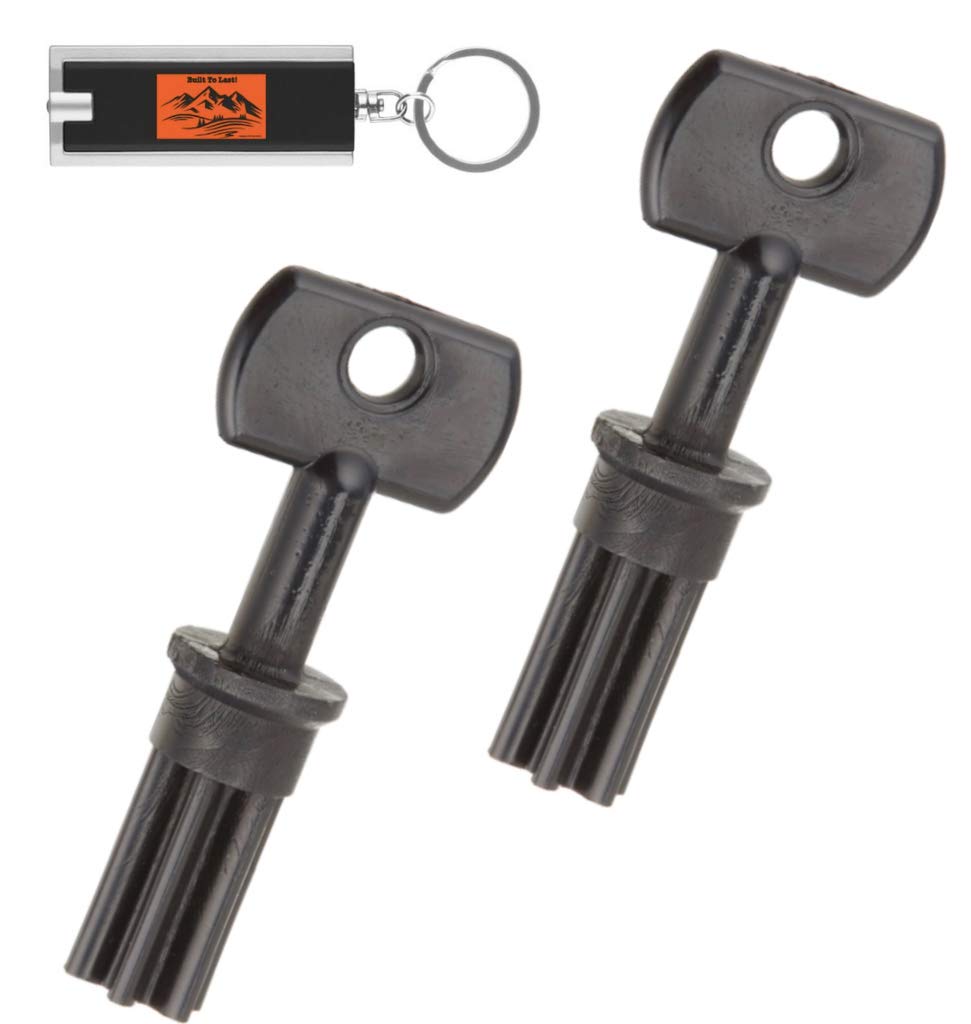 2 Pack of Irritrol Replacement Key, Rain Dial External Controller Key R8969, Pack of 2 Outdoor Replacement Keys for Irritrol Controller Sprinkler Irrigation Boxes with Included LED Keychain Light