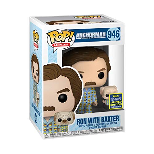 Funko Pop! Movies #946 Anchorman Ron with Baxter (2020 Summer Convention Exclusive)
