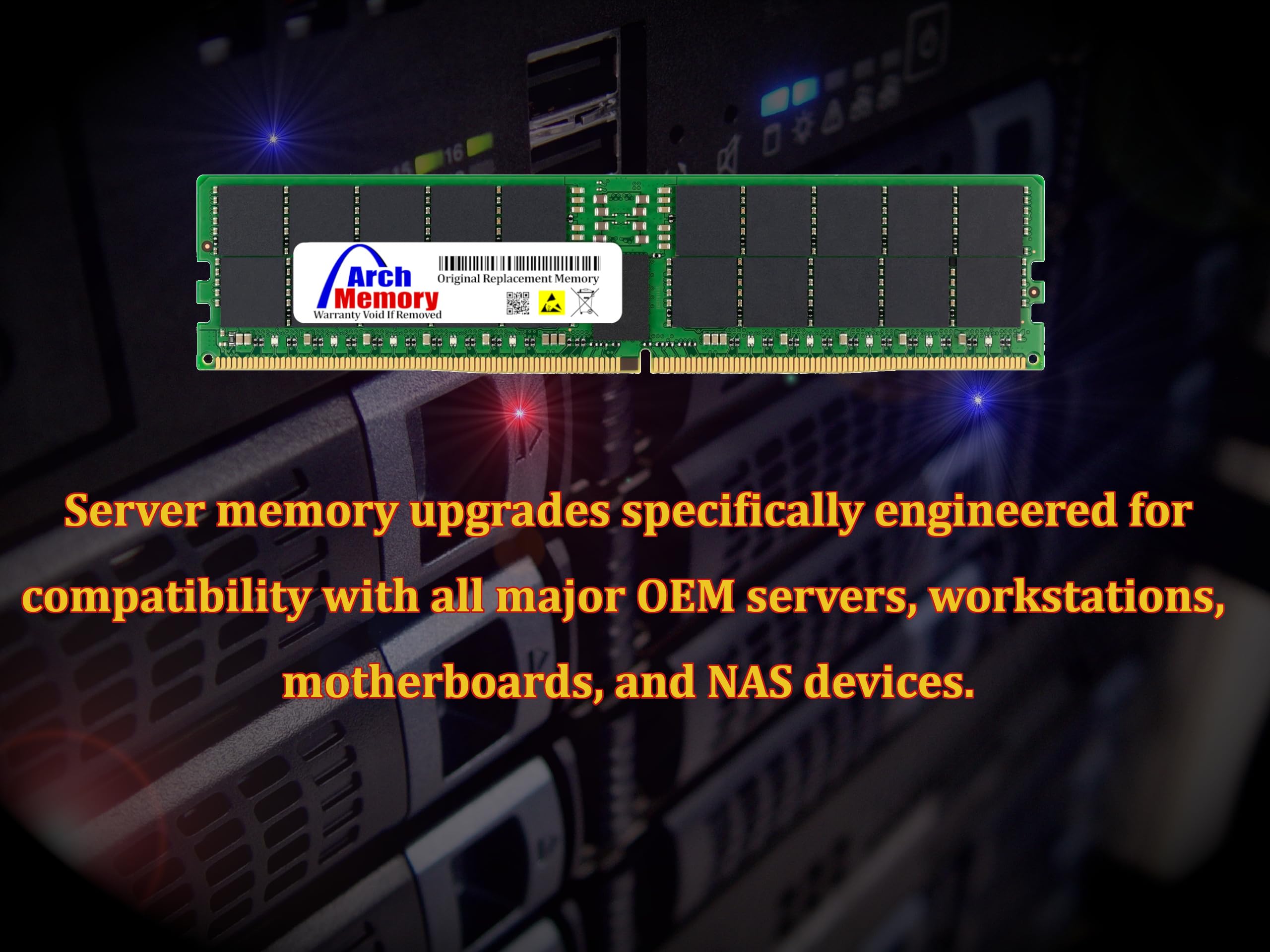 Arch Memory Replacement for D4RD-2666-16G 16GB 288-Pin DDR4 2666MHz ECC RDIMM RAM for Synology NAS Systems