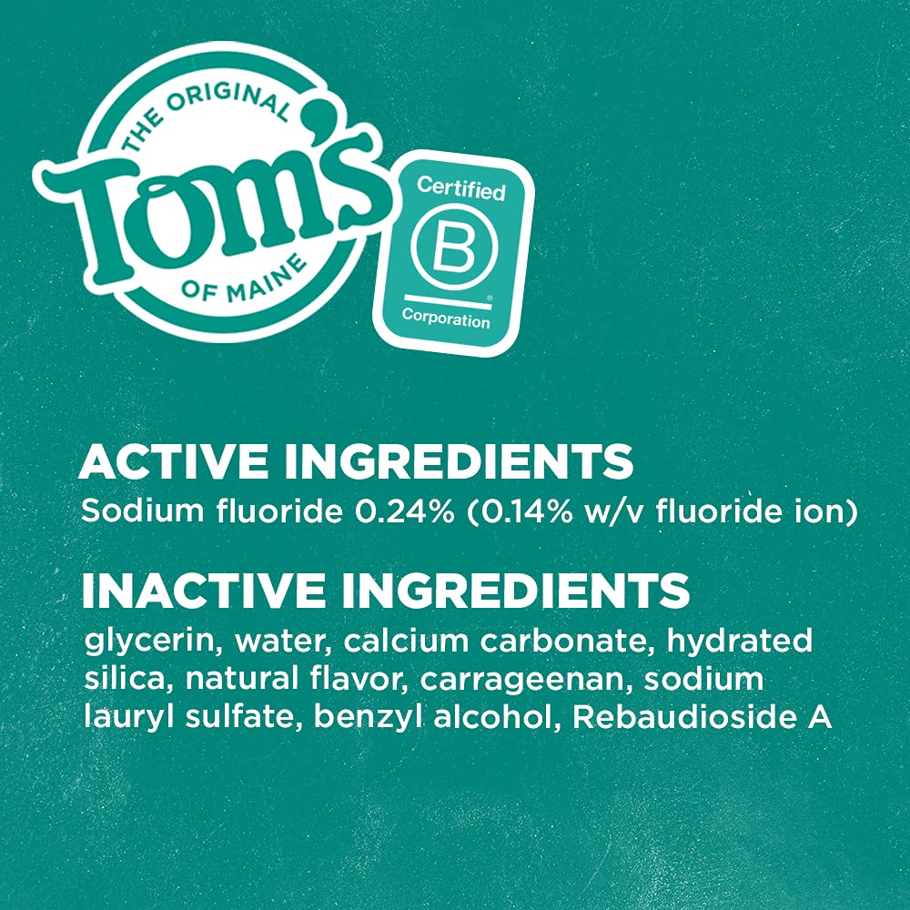 Tom's of Maine Kid's Natural Flouride Toothpaste, Grape, 5.1 oz. 3-pack