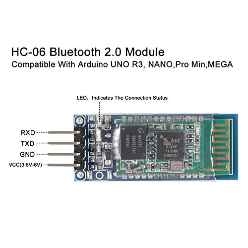 AITRIP 3PCS HC-06 RS232 Wireless Serial 4 Pin Bluetooth RF Transceiver Module Support Slave and Master Mode for Arduino