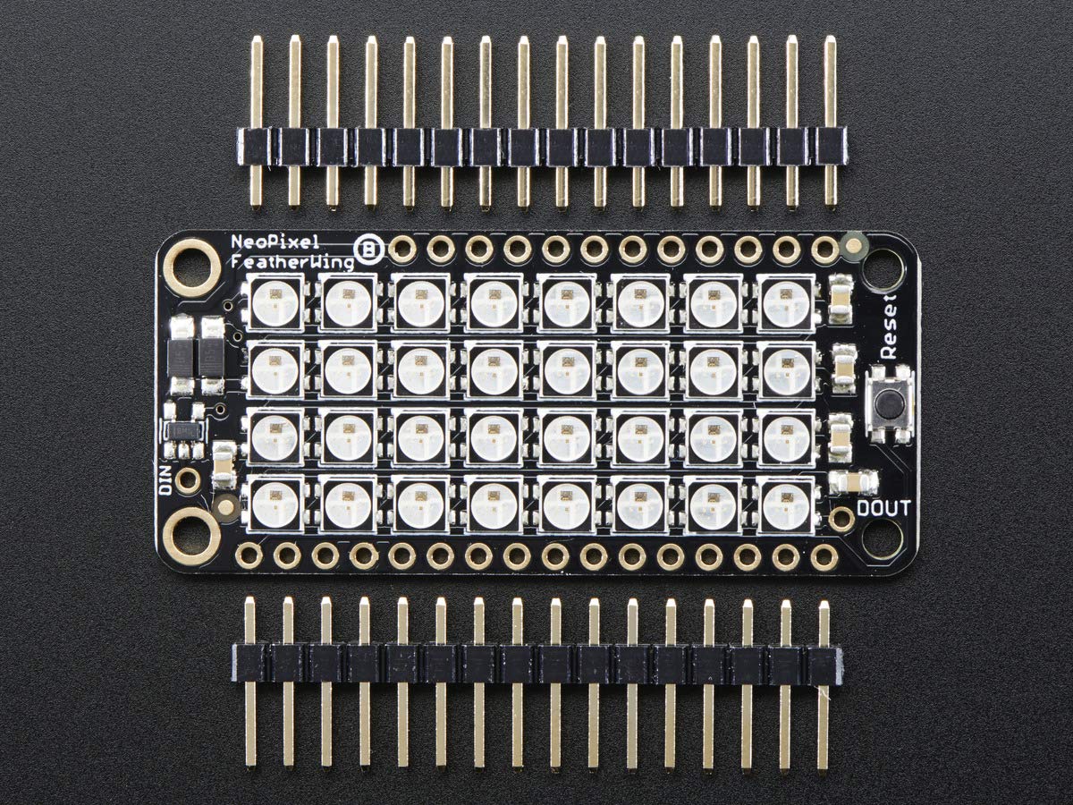 Adafruit Industries NeoPixel FeatherWing - 4x8 RGB LED Add-on for All Feather Boards