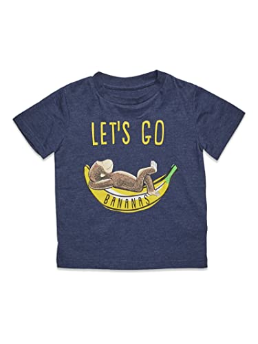 Curious George Infant Baby Boys 2 Pack Graphic T-Shirts Gray/Blue 18 Months