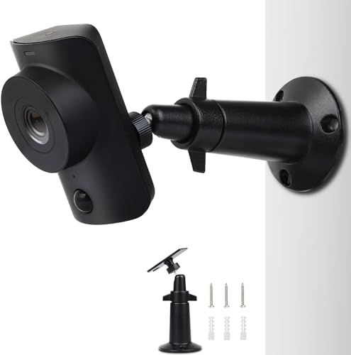 UYODM 2Pack Wall Mount Compatible with SimpliSafe SimpliCam 1080p Wired Indoor Home Security Camera, 360° Adjustable Aluminium Wall Mounting Bracket for SimpliSafe Indoor Cam,Patent Pending Black