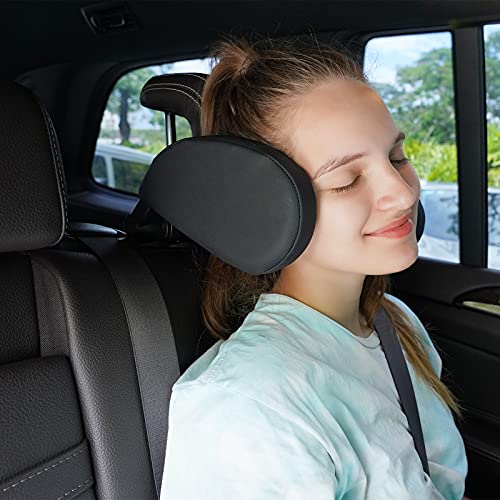 cxyhzq car seat headrest Pillow,Road pal headrest,Left and The Right 3 Levels Adjustable, U haped car leeping Pillow for Kids (Beige)